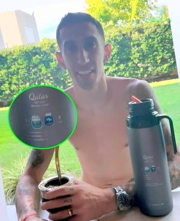 Di María celebró Navidad y el 1º aniversario de Argentina Campeón del ...
